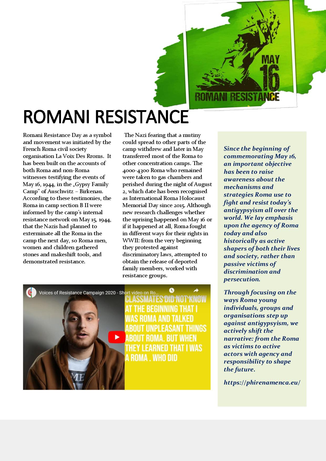 Thank you all for running a successful ‘Voices of Resistance’ campaign ...